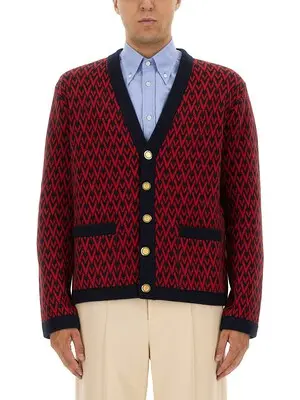 Valentino Garavani Cardigan With "toute La V" Pattern