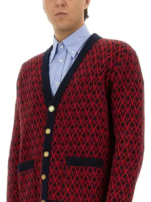 Valentino Garavani Cardigan With "toute La V" Pattern