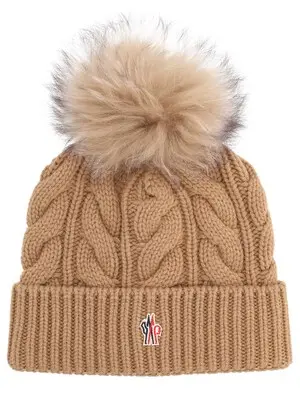 Moncler Wool And Cashmere Beanie - Beige