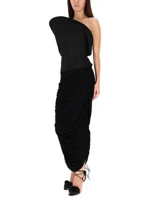 Magda Butrym Draped Midi Skirt - Black