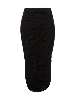 Magda Butrym Draped Midi Skirt - Black