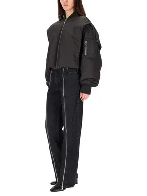 JEAN PAUL GAULTIER Hooded Bomber Jacket - Grey