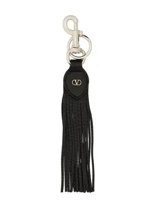 Valentino Garavani Vlogo Signature Keychain - Black