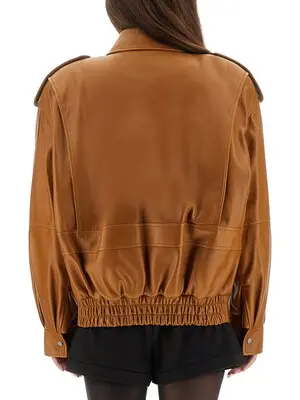 Saint Laurent Oversized Leather Jacket