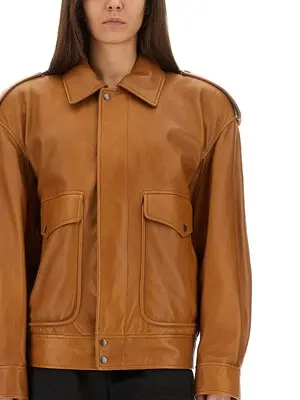 Saint Laurent Oversized Leather Jacket