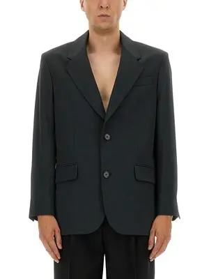 Ami Double-breasted Wool Jacket - Charcoal