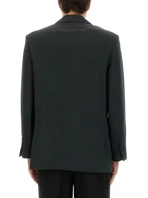 Ami Double-breasted Wool Jacket - Charcoal