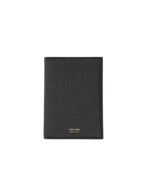 TOM FORD Passport Holder With Logo - Black