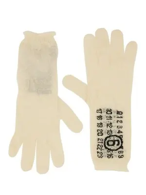MAISON MARGIELA Wool Gloves - White