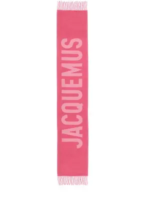 Jacquemus The Scarf With Logo - Pink
