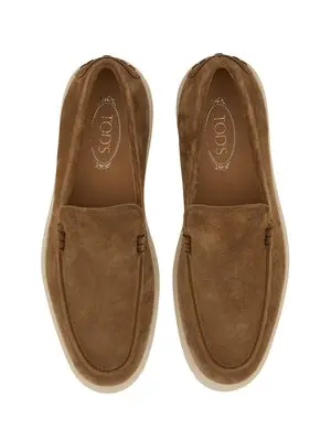 TOD'S Leather Slipper Loafer - Brown