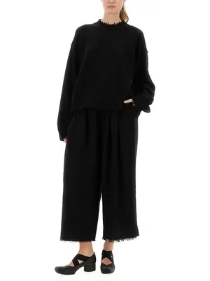 UMA WANG Wide Leg Trousers - Black