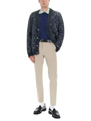 Casablanca Monogram Fluffy Cardigan - Grey
