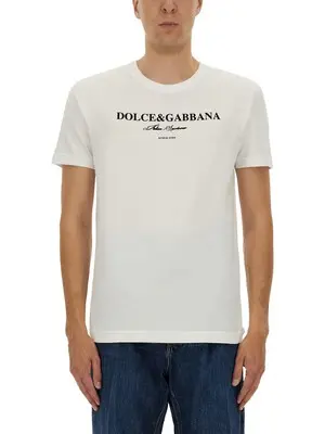 Dolce & Gabbana Cotton T-shirt With Print - White