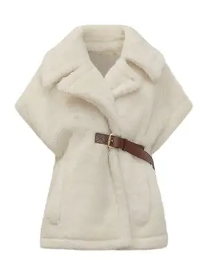 Women's White Fur Vests