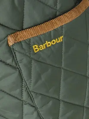 Barbour Liddesdale Corduroy-trimmed Quilted Jacket - Green
