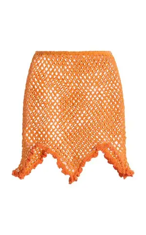 Akoia Swim Crocheted Mini Skirt - Orange