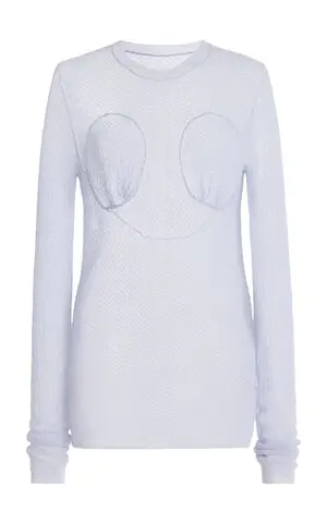 MAISON MARGIELA Knit Wool-blend Top - Blue