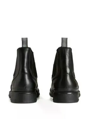 Woolrich Elastic-panel Leather Boots - Black