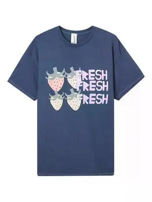 WESTFALL Strawberry-graphic T-shirt - Blue
