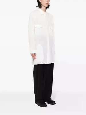 Yohji Yamamoto Contrast-stitching Linen Shirt