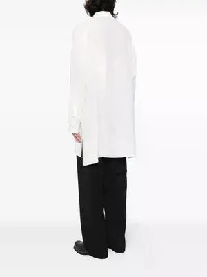 Yohji Yamamoto Contrast-stitching Linen Shirt