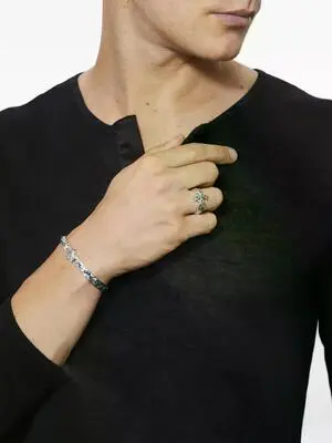 Emanuele Bicocchi Logo Cross Ring - Silver