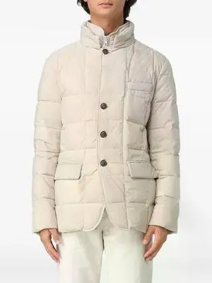 FAY Padded Button Jacket - Neutrals