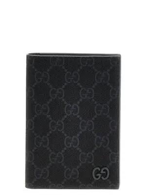 Gucci GG Supreme Passport Holder - Gray