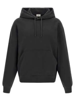 Saint Laurent Cotton Fleece Hoodie - Gray