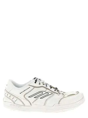 Balenciaga Hamptons Worn-out Medio Sneakers - White