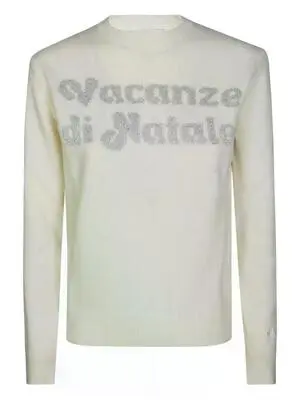 MC2 SAINT BARTH Round-neck Knit Sweater - White