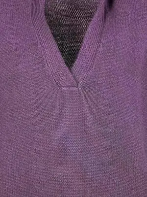 BASE MILANO Polo-collar V-neck Top