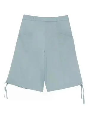 BONSAI Drawstring-hem Pleated Shorts