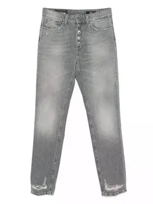 DONDUP Five-pocket Distressed-hem Jeans