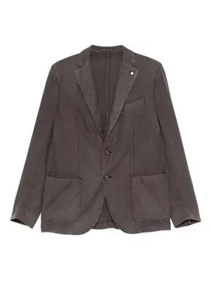 L.B.M. 1911 Cashmere Single-breasted Blazer - Brown
