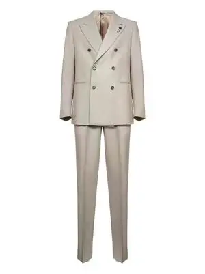 LARDINI Peak-lapel Double-breasted Suit