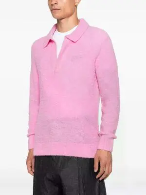 SEVEN GAUGE Polo-collar V-neck Sweater