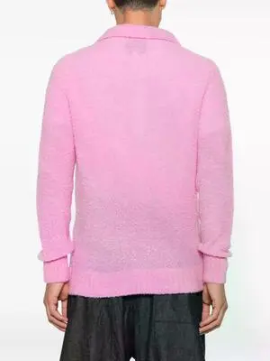 SEVEN GAUGE Polo-collar V-neck Sweater