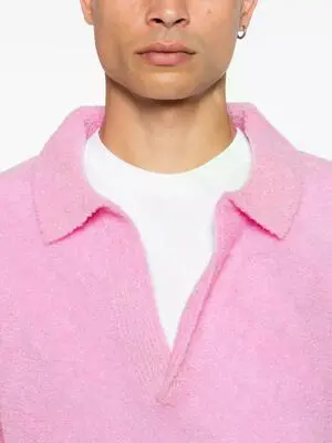 SEVEN GAUGE Polo-collar V-neck Sweater