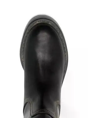 Miu Miu Logo Plaque Knee-high Boots