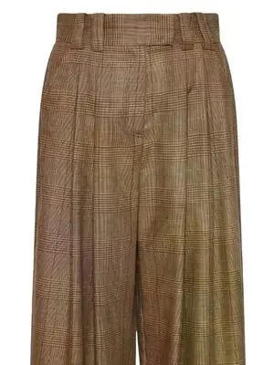 Marella Checked Pleated Trousers