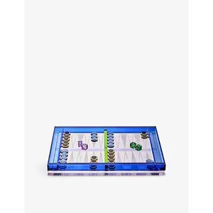 REFLECTIONS COPENHAGEN Brilliant Backgammon Crystal-glass Board Game - One-color