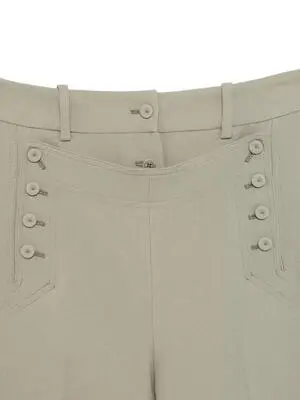 Ermanno Scervino Button-fastening Wide Leg Trousers - Green