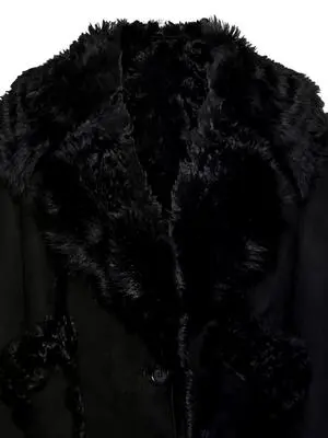 SALVATORE SANTORO Fur Trim Leather Jacket