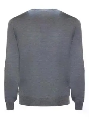 Fedeli Crew-neck Virgin Wool Sweater - Grey