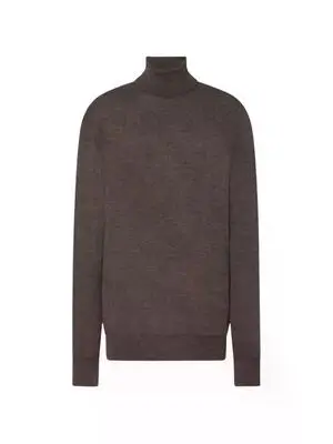 THE ROW Turtleneck Long-sleeve Top - Brown