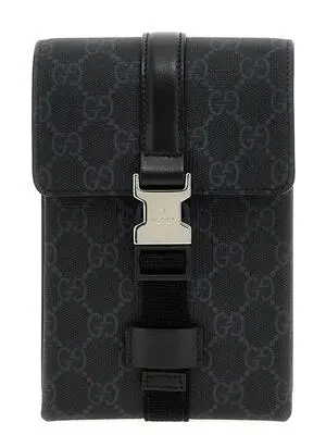 Gucci Gg Supreme Mini Crossbody Bag - Black