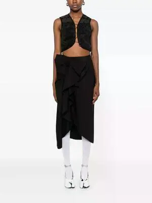 Viktor & Rolf Bow Ruffled Pencil Skirt