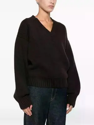 RÓHE V-neck Ribbed-knit Jumper